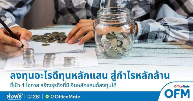 ลงทุนอะไรดี มีทุนหลักแสน สู่ธุรกิจ กำไรหลักล้าน - OFM Blog